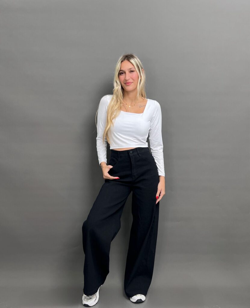 Contemporary High-Rise Wide-Leg Denim – Blue Base Fashion
