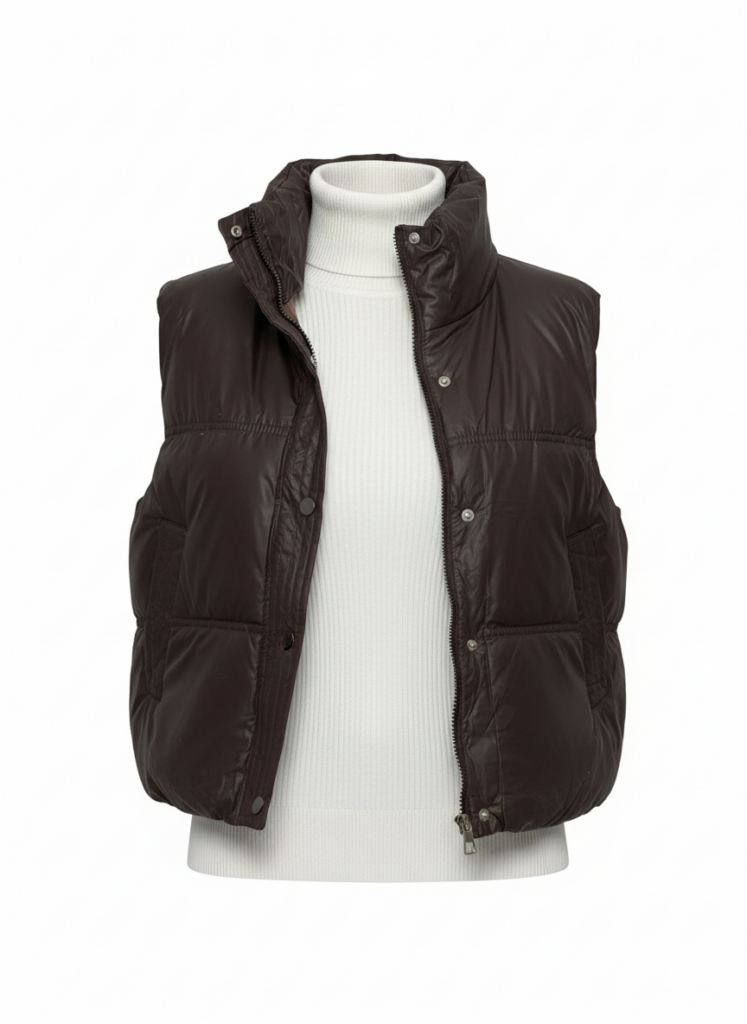 Quilted Utility Gilet – Blue Base Fashion
